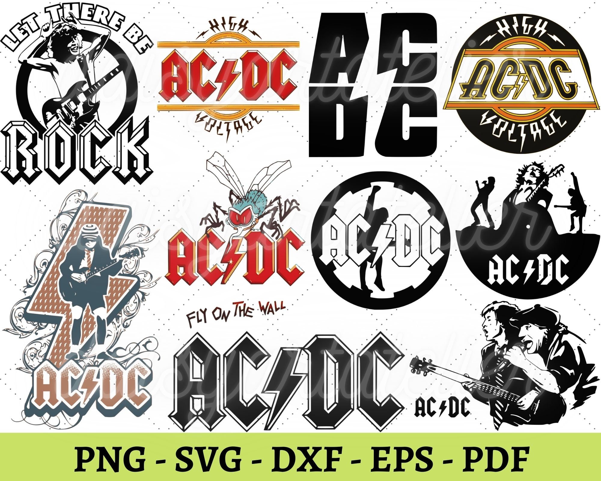 ACDC Svg Bundle Clipart Groupe de rock musique rock svg - Etsy Canada