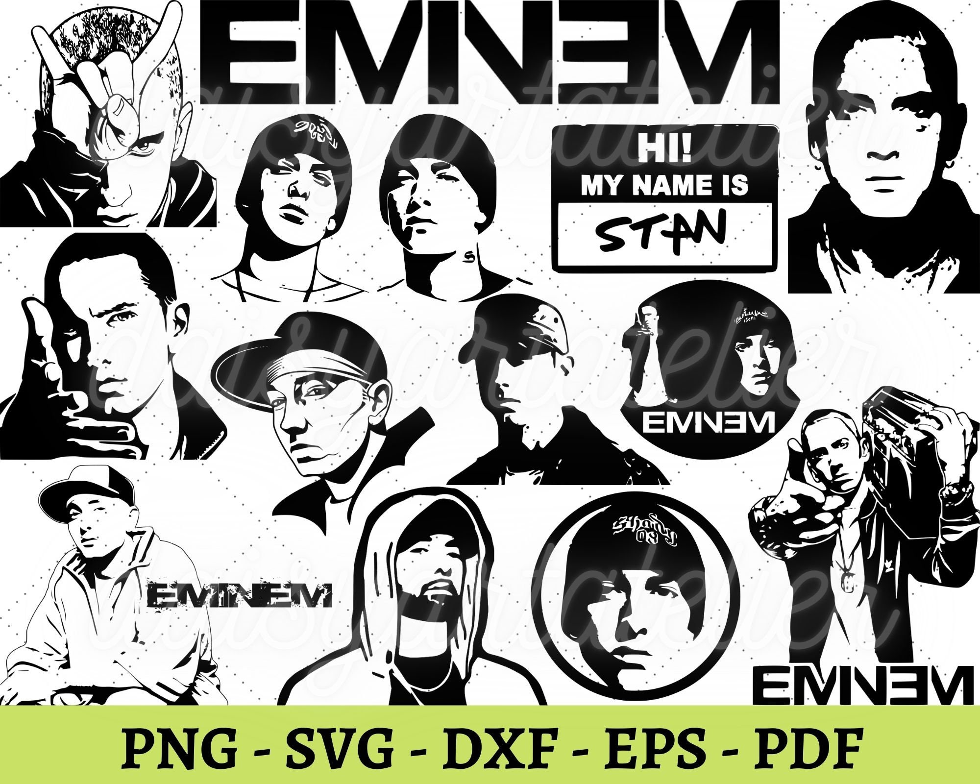 Eminem Svg Bundle Clipart Slim Shady Rapper Stan Svg Png - Etsy Australia
