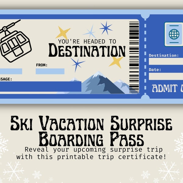Ski Pass Template - Etsy