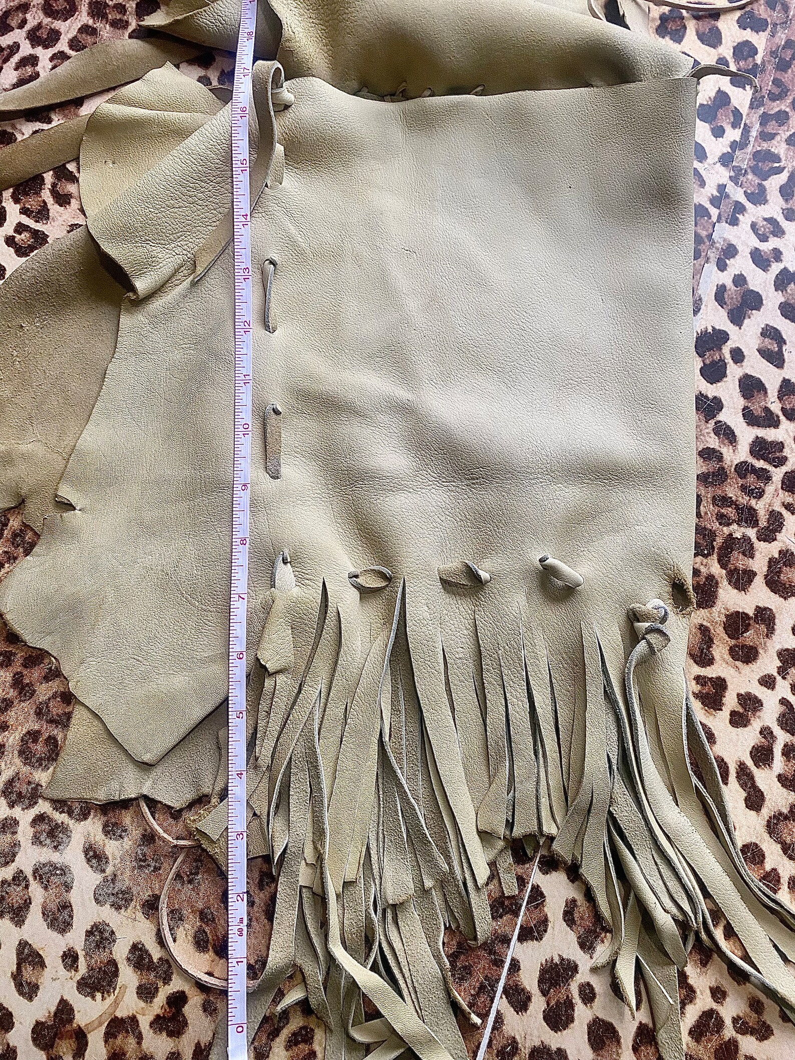 White Buckskin Leather Purse With Conchos - Etsy