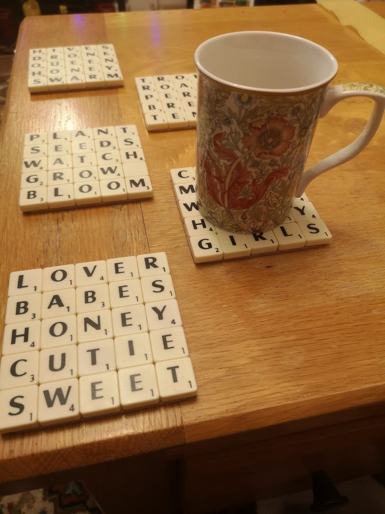 Scrabble Coaster Personalised Gift for Christmas or Birthdays or ...