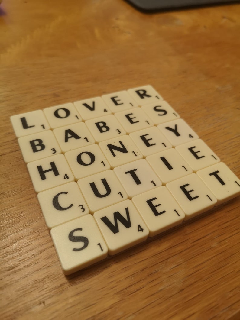 Scrabble Coaster Personalised Gift for Christmas or Birthdays or ...