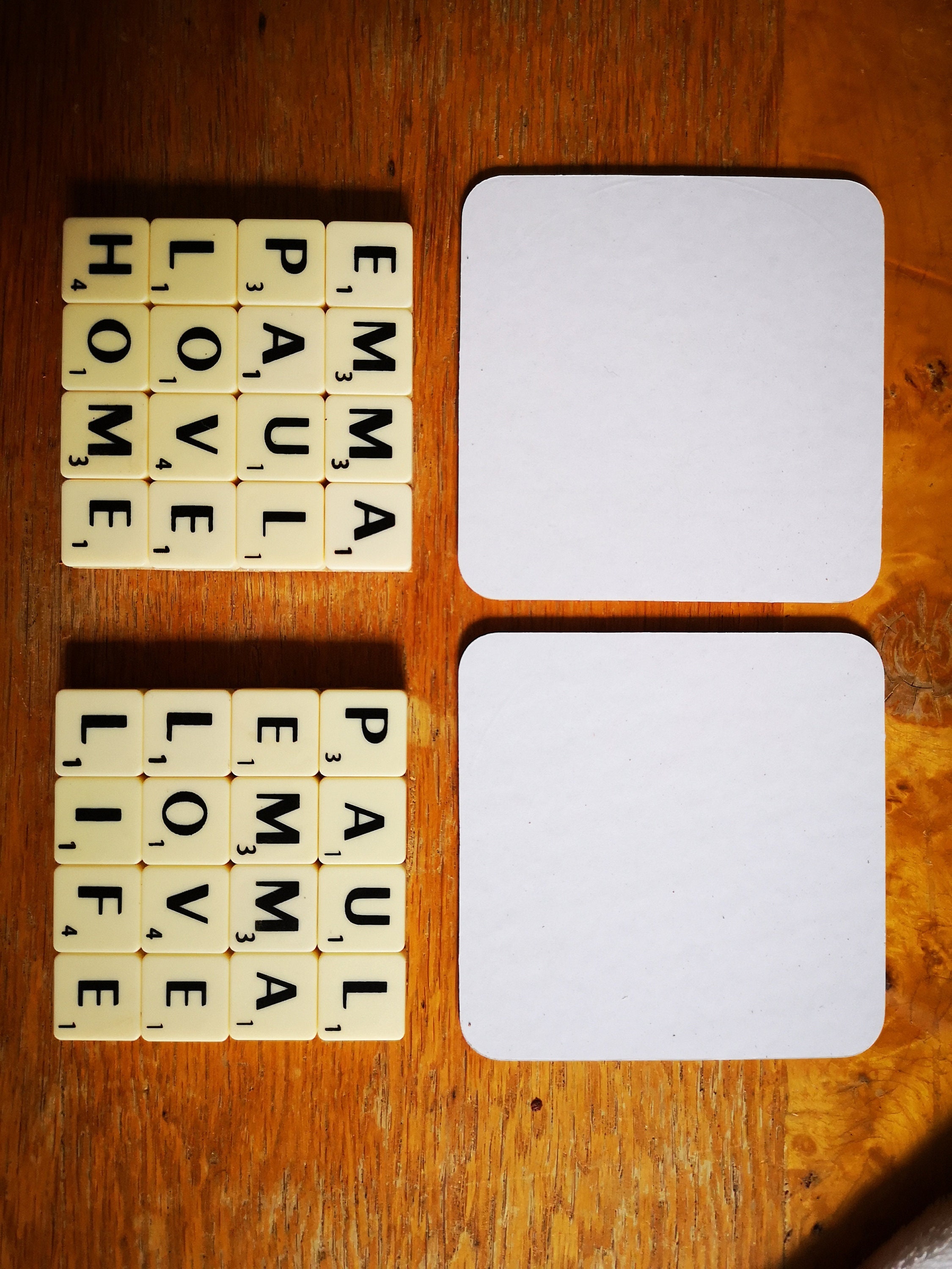 Scrabble Coaster Personalised Gift for Christmas or Birthdays or ...
