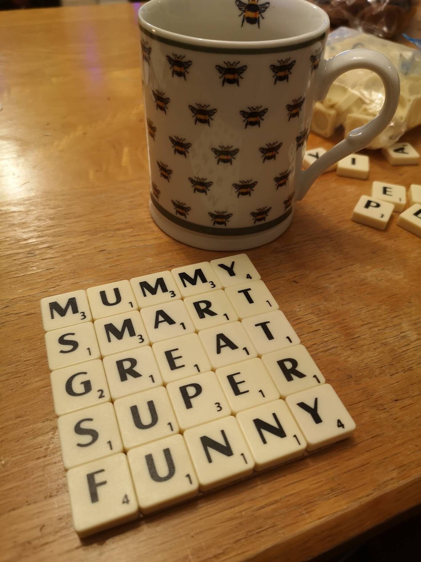 Scrabble Coaster Personalised Gift for Christmas or Birthdays or ...