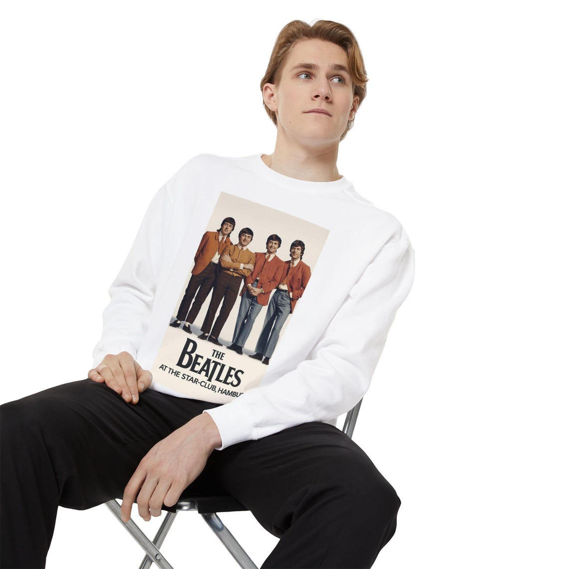 The Beatles Classic Album Cover Sweatshirt Vintage Music Scoop Neck for ...