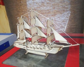 Wooden Sailboat Model - Etsy