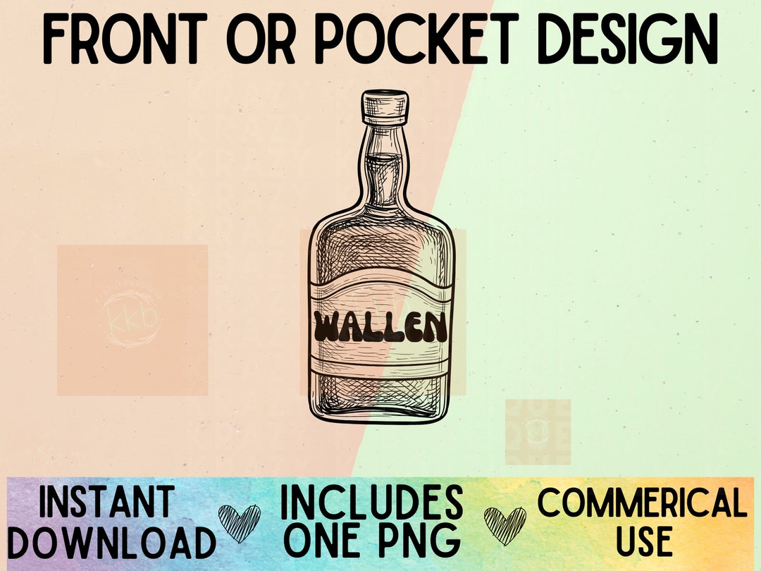 Wallen Liquor Bottle Sublimation Country Png - Etsy