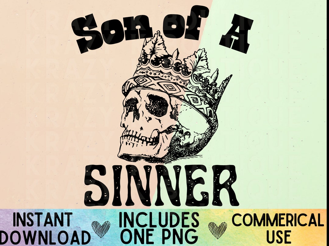 Jellyroll Son of a Sinner Skull Sublimation PNG - Etsy