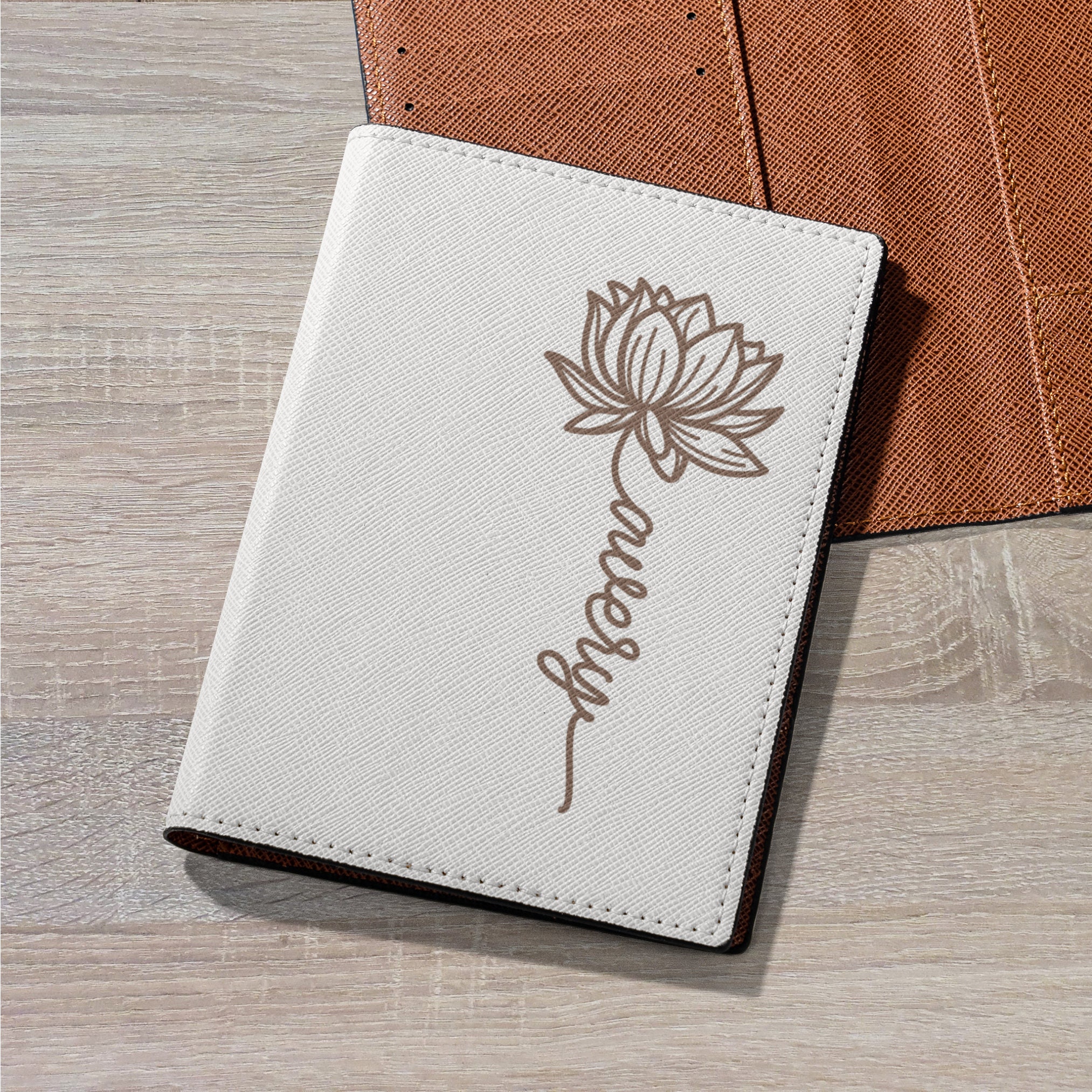 Birth Flower Passport Cover Personalized, Passport Holder Custom Name ...