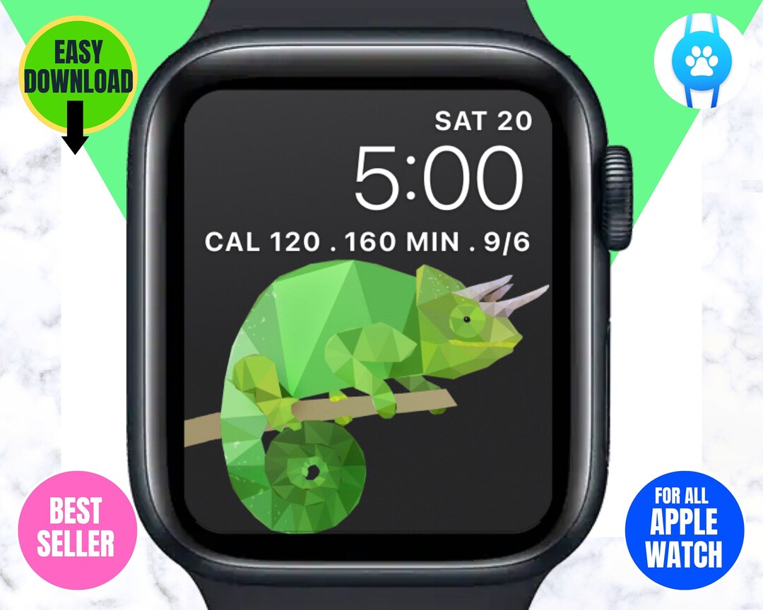 CHAMELEON Apple Watch Face Apple Watch Background Digital - Etsy