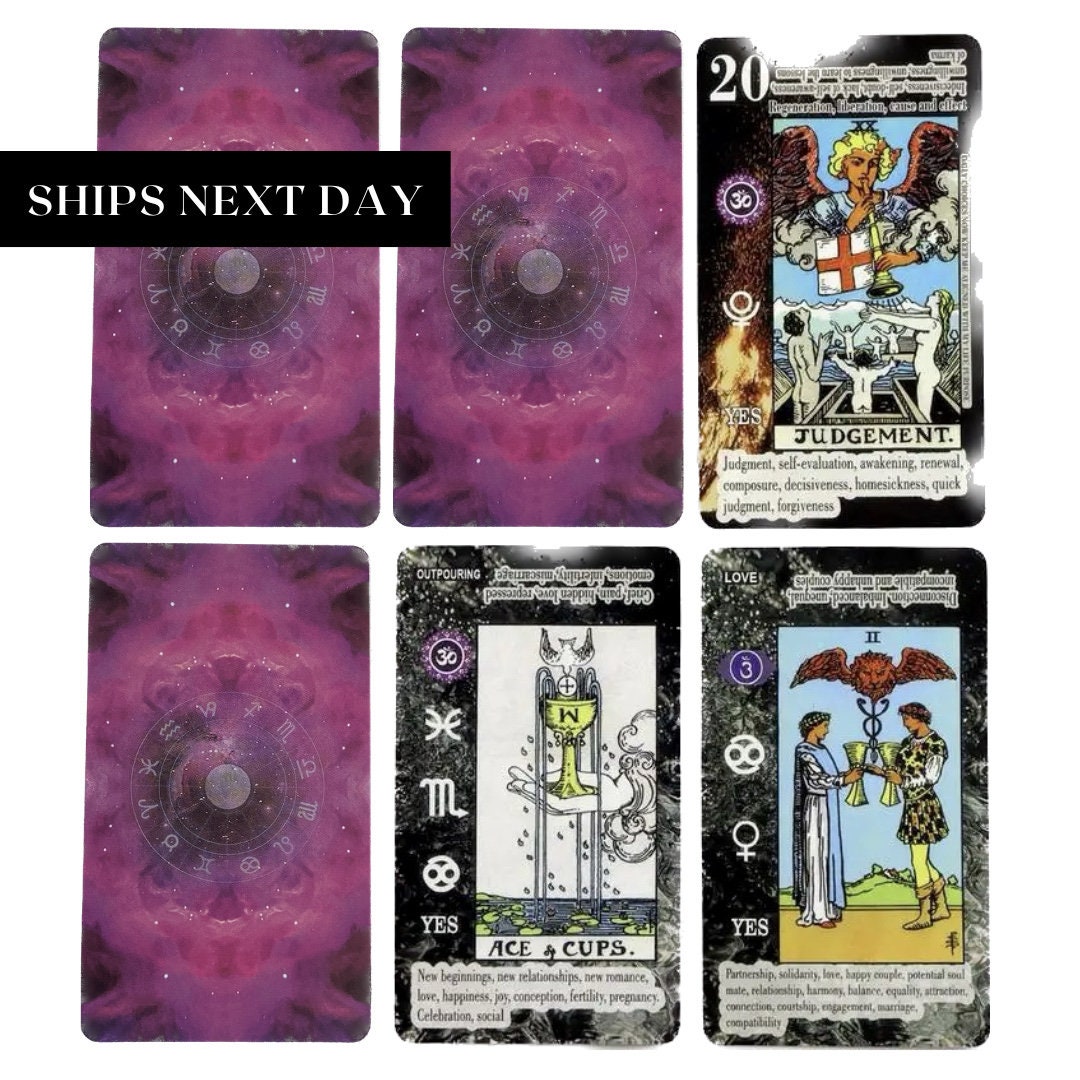 Tarot Deck for Beginners Classic Tarot Cards With Keywords - Etsy