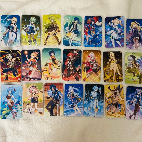 Genshin Character Cards - Etsy