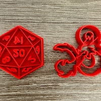 Dungeons & Dragons 20 Sided Dice Cookie Cutter - 50mm - Cutter and ...