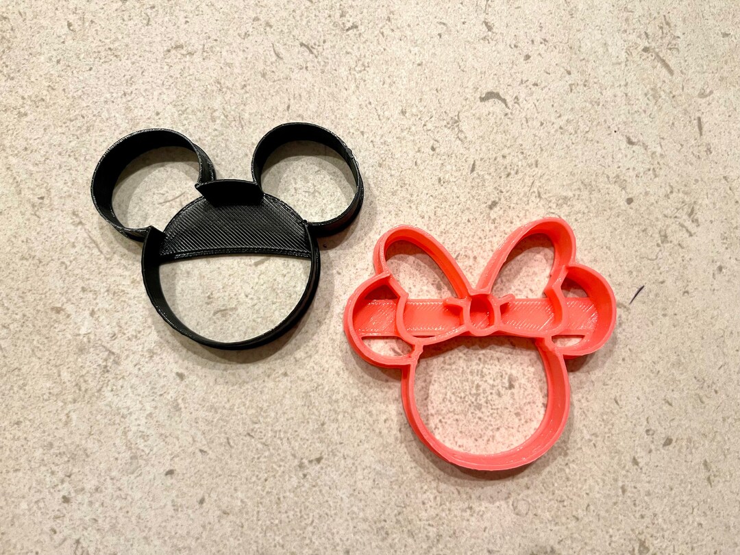 Mickey and Minnie Mouse Cookie Cutter Set - Etsy