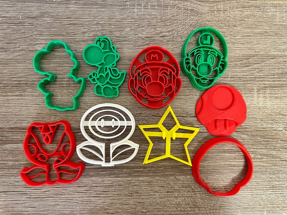 Mario Bros Cookie Cutter Set / Super Mario Bros Cooke Cutters - Etsy