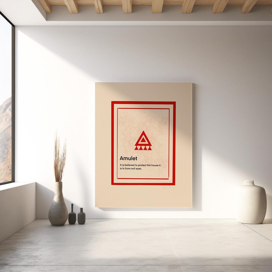 Amulet Wall Art Printable – Spiritual Protection Symbol – Digital ...