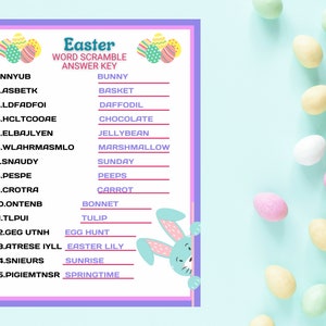 Easter Word Scramble Game, Printable Easter Game, Digital Download PDF ...