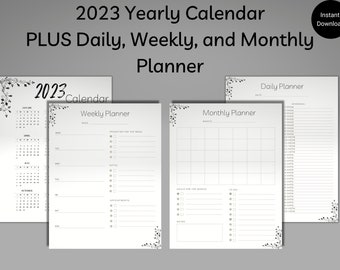 Planner 2024 Calendar Daily Weekly Monthly Planner Notes to Do - Etsy
