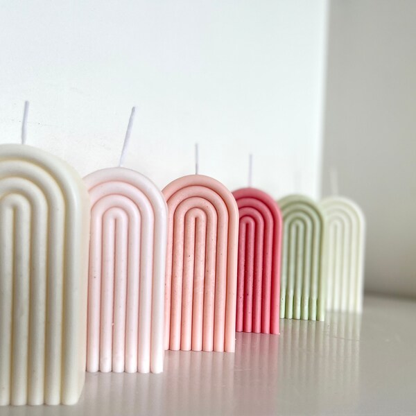Rainbow Candle - Etsy