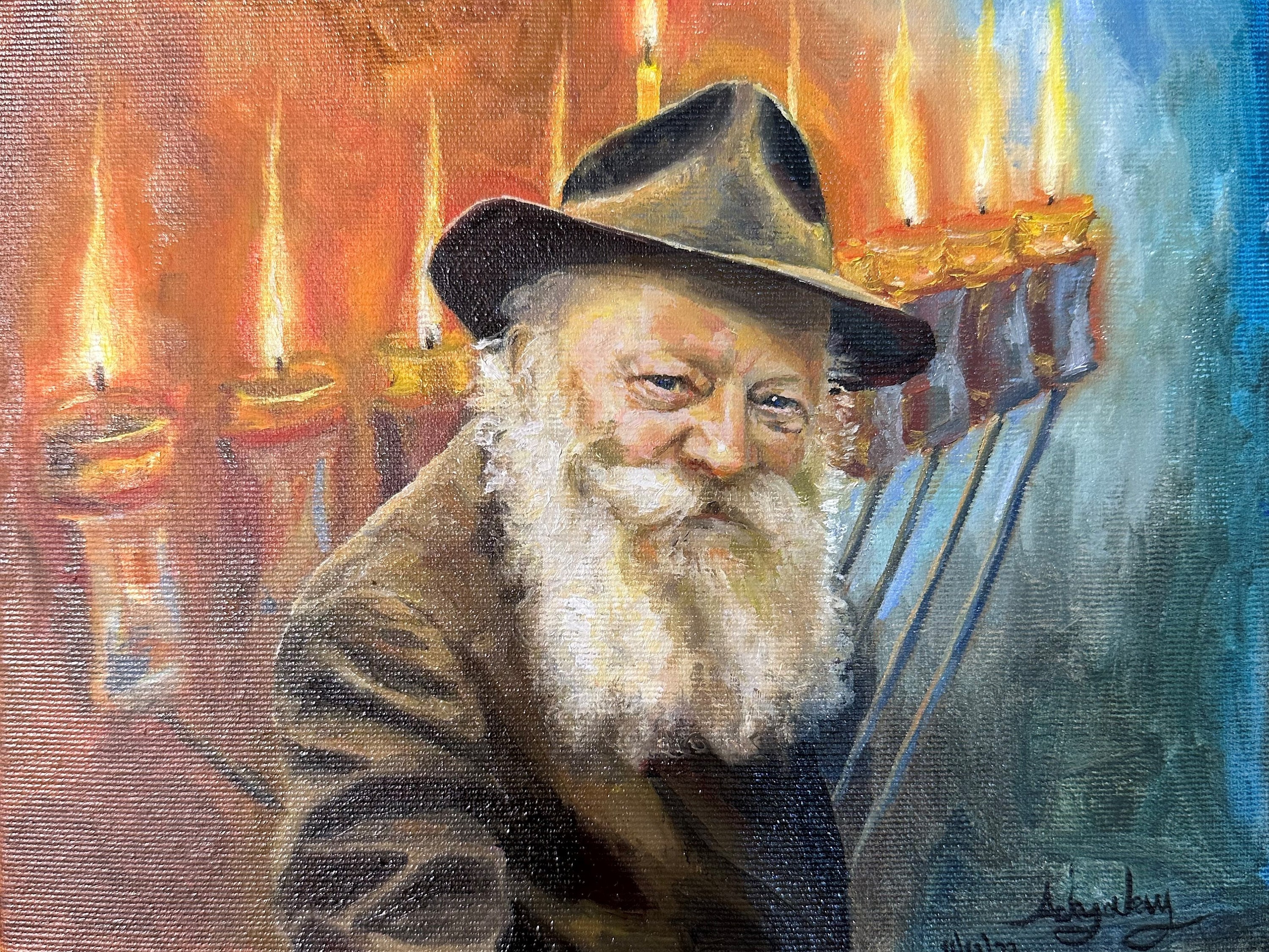 The Lights of Messiah Lubavitcher Rebbe Hanukkah - Etsy