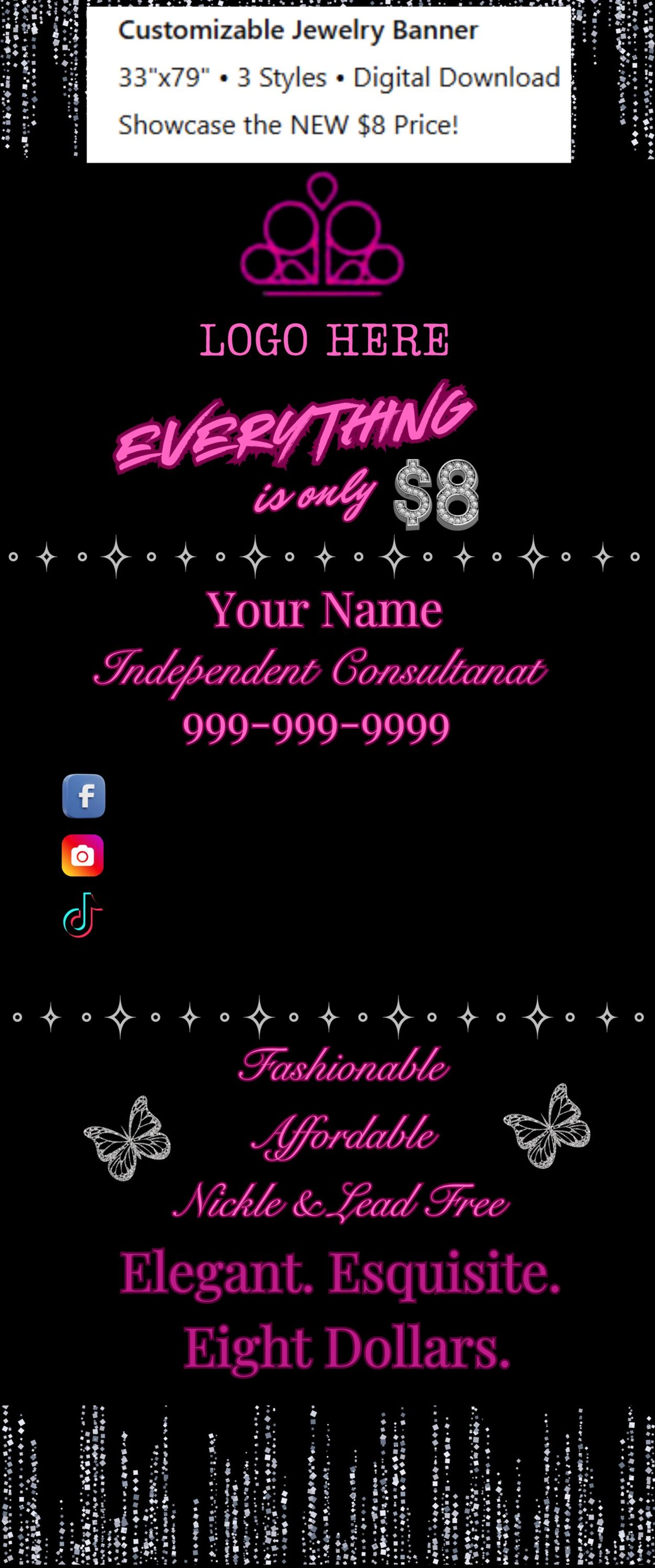 Custom Retractable Jewelry Banner 33"x79. Boost Jewelry Sales & Show ...
