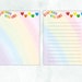 Rainbow Printable Letter Writing Paper Printable Stationery - Etsy