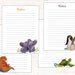 Animals Writing Paper. Printable Stationery. Lined Paper. Digital Paper ...