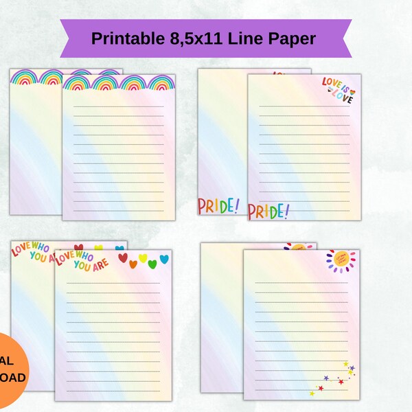 Rainbow Stationary - Etsy