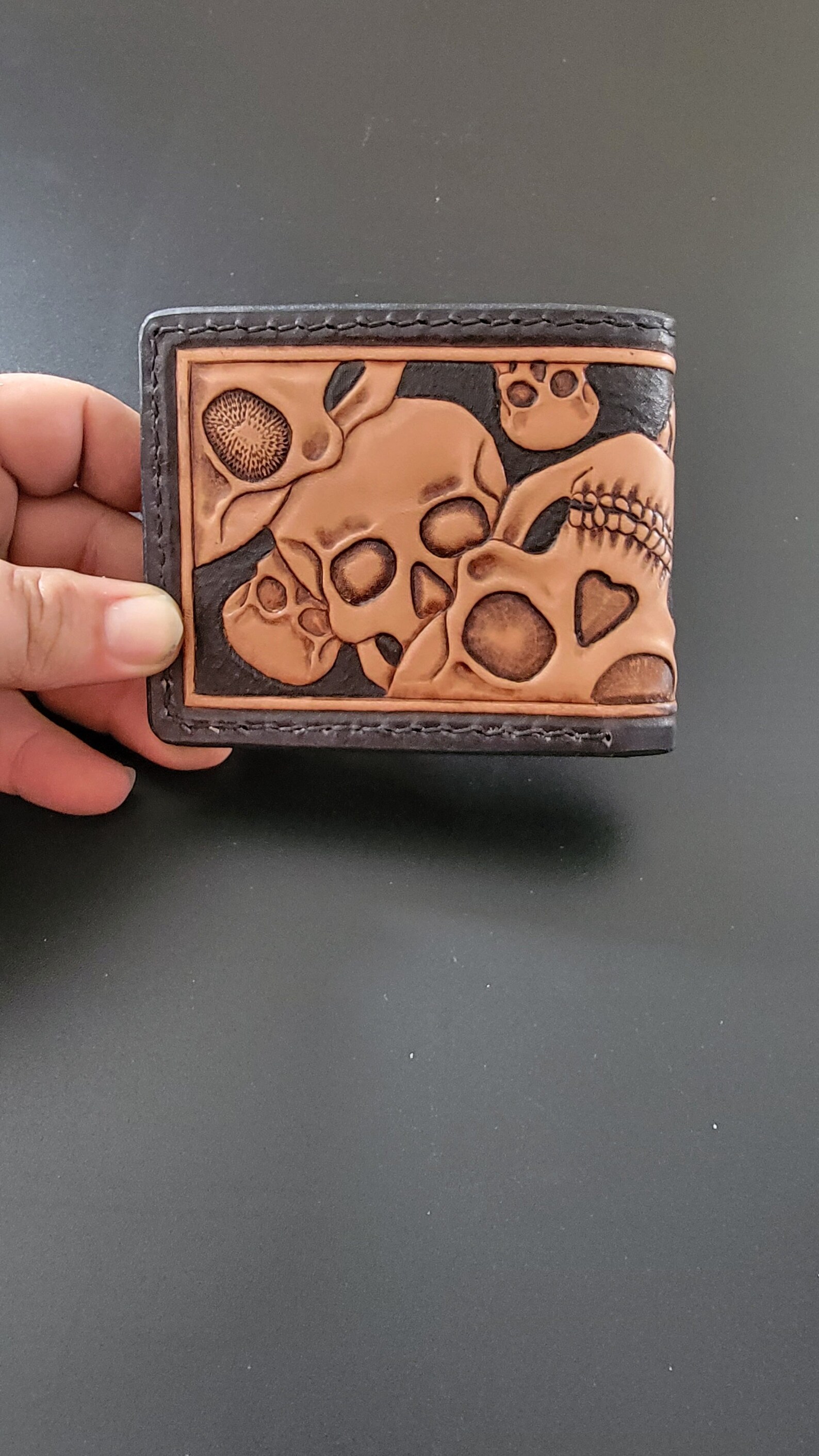 Tumbling Skull Wallet - Etsy