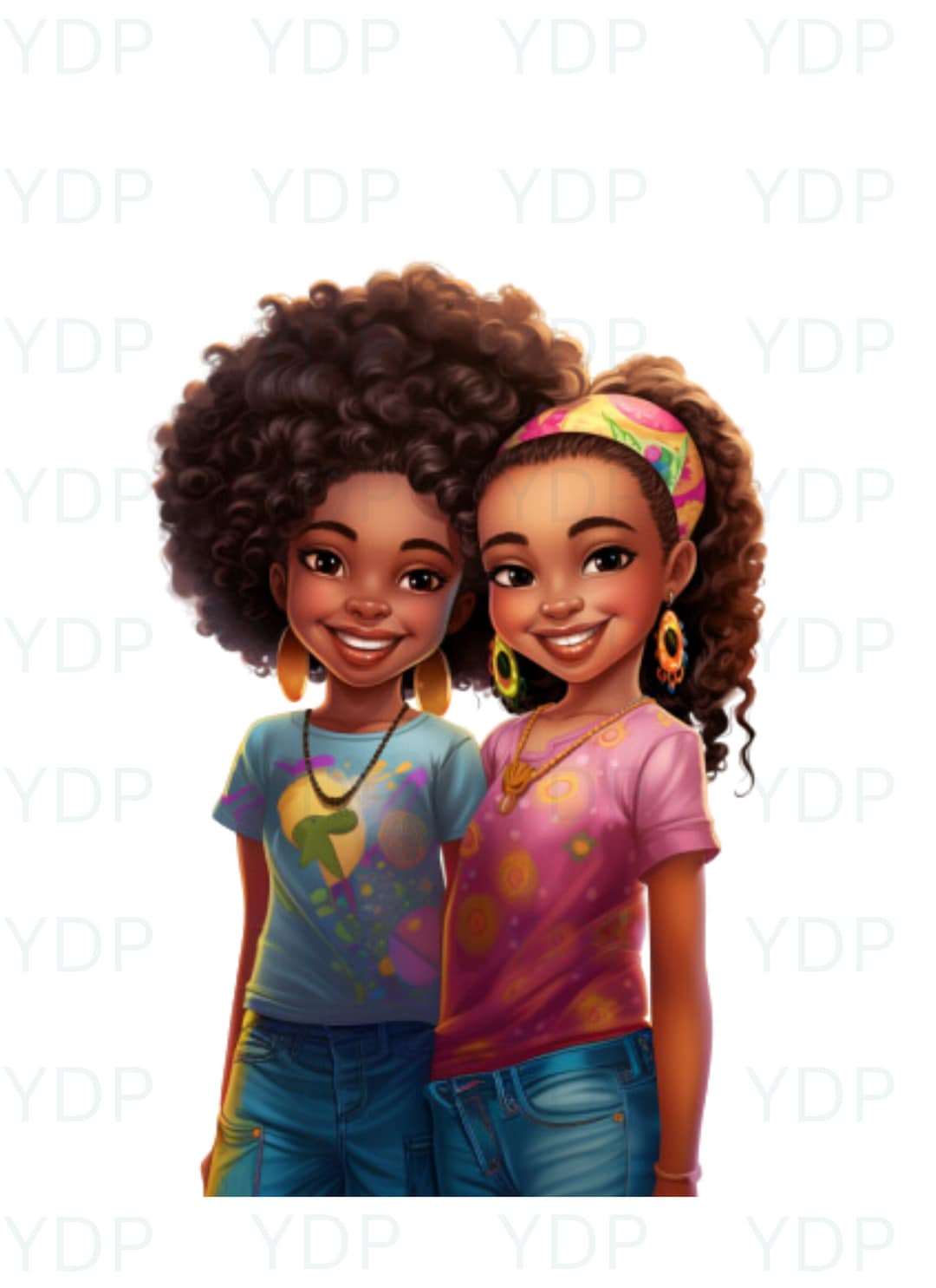 Back to School Black Girl Clipart / Digital Black Girl Stickers / Black ...