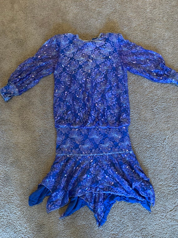 Vintage 90s blue sequin - Gem