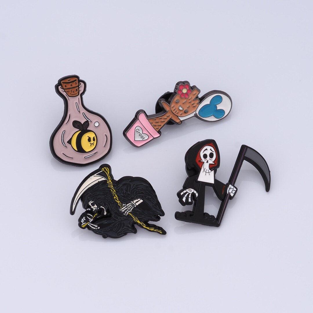 Reaper Pins,scary Halloween Badge,cartoon Brooch,enamel Brooch Pins,hat ...