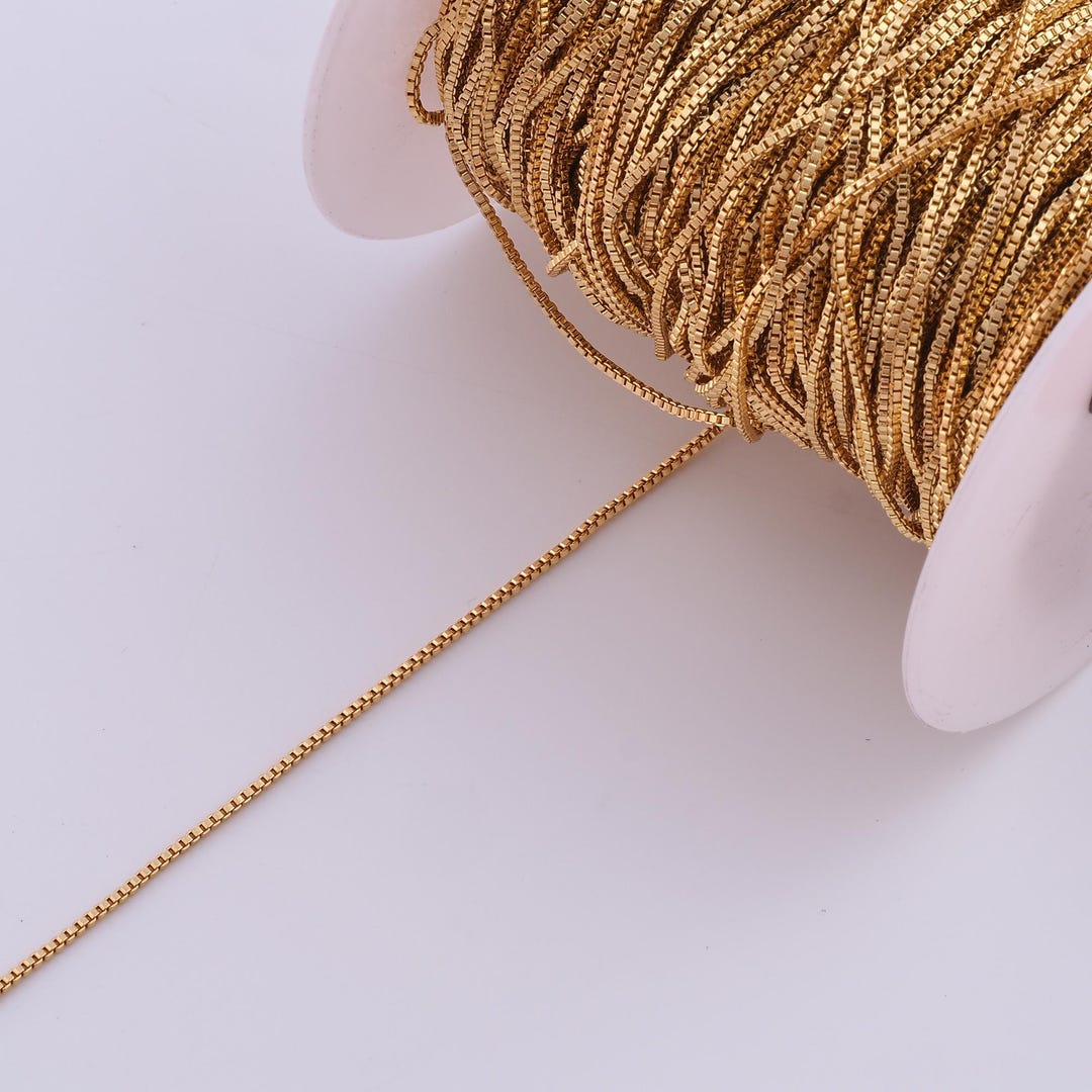 18K Gold Filled Box Chain Box Chain Wholesale Chains for Permanent ...