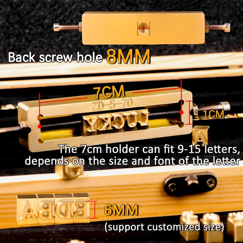 Custom Interchangeable Branding Iron Stamp Head for Wood & Leather ...