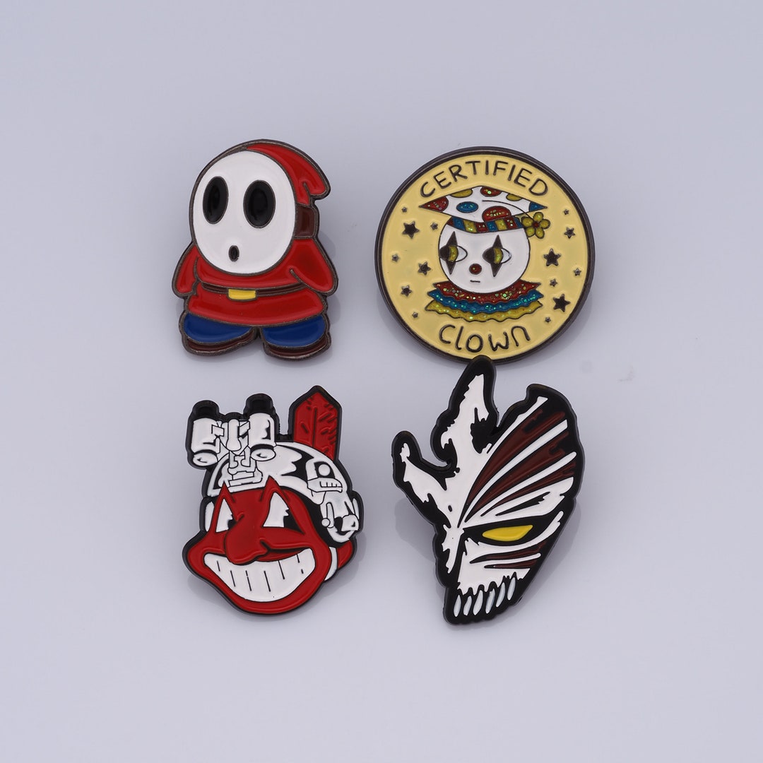 Death Mask Pins,shy Ghost Badge,clown Brooch,enamel Brooch Pins,hat ...