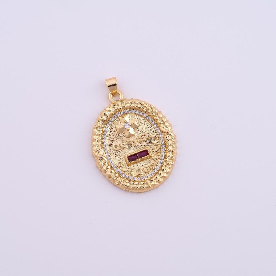 18K Gold Filled French Augis Love Charm Qu'hier Ue Demain Lexclusive ...