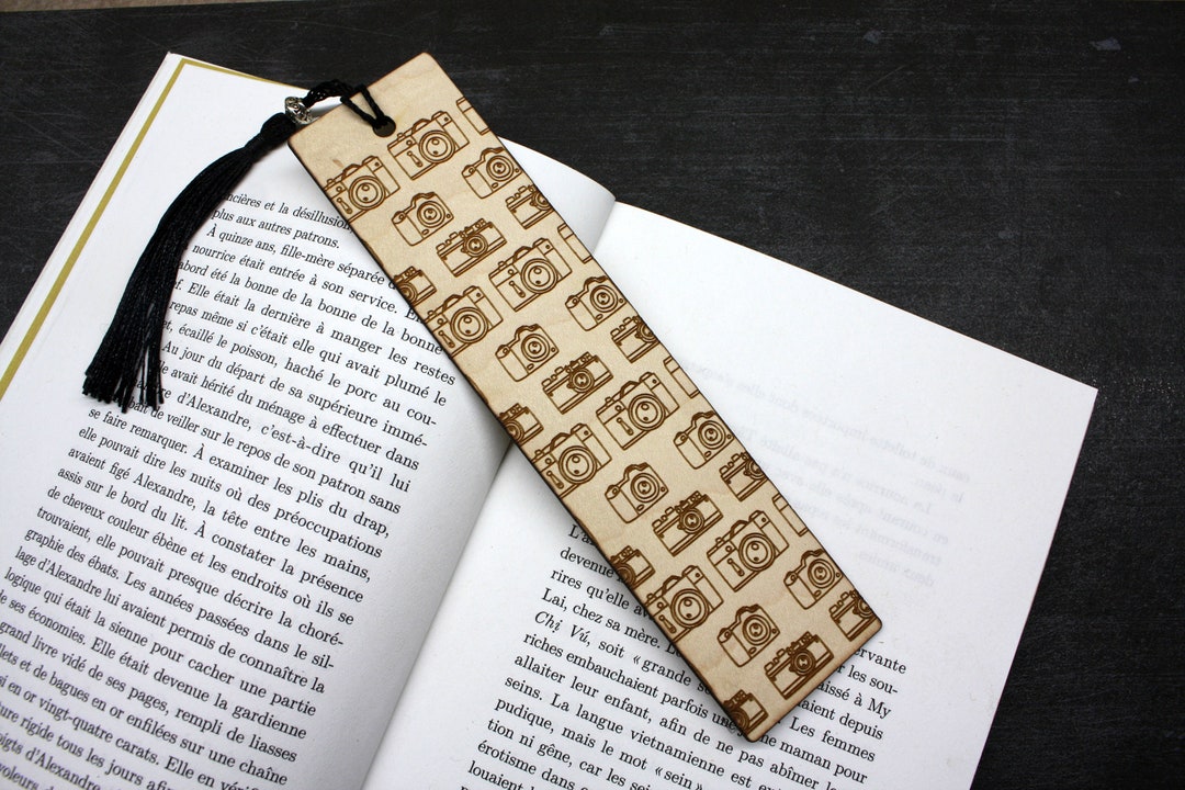 Wooden Bookmarks Camera Forest, Customizable, Father's Day Gift, Mother ...