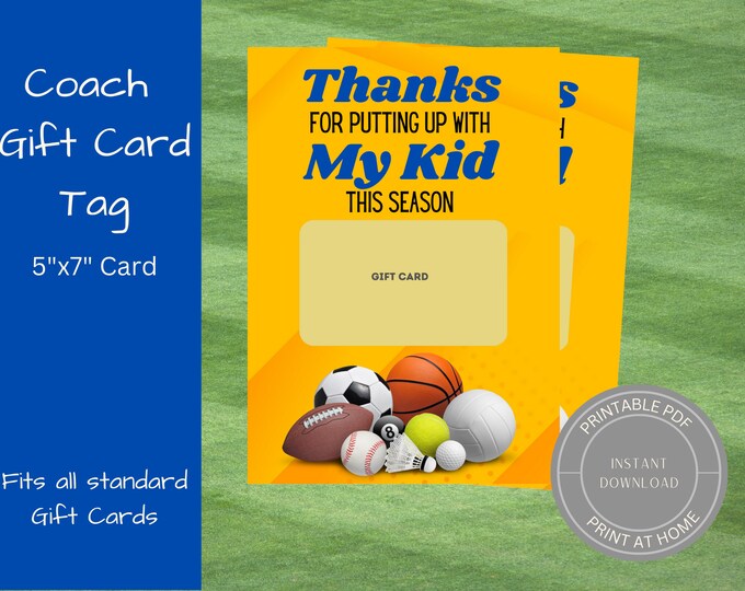 Coach Gift, Card Coach Gift From the Team, Coach End of Season Thank ...