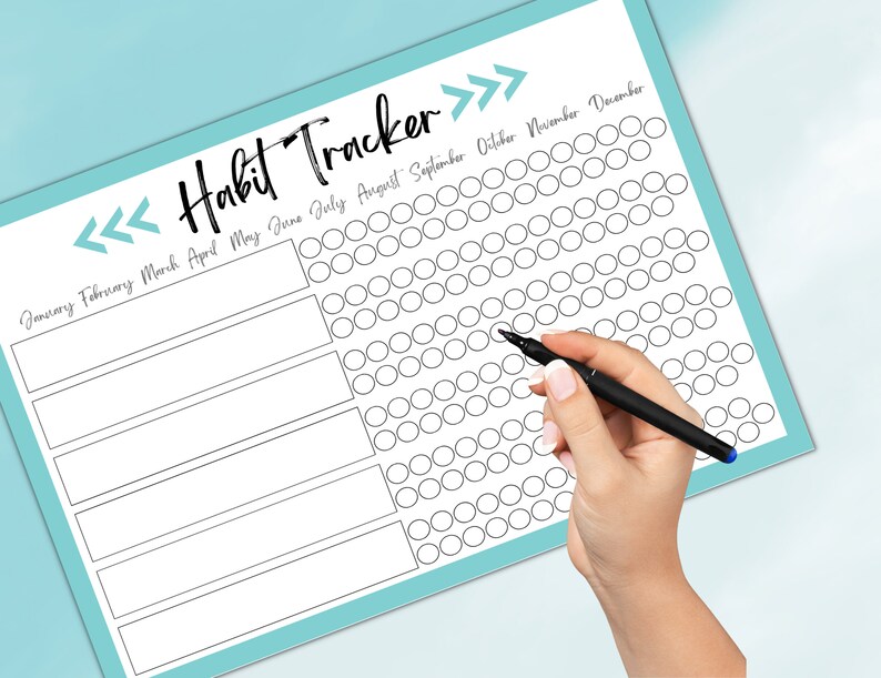 Habit Tracker Printable, Monthly Habit Tracker, New Habit Tracker, New ...