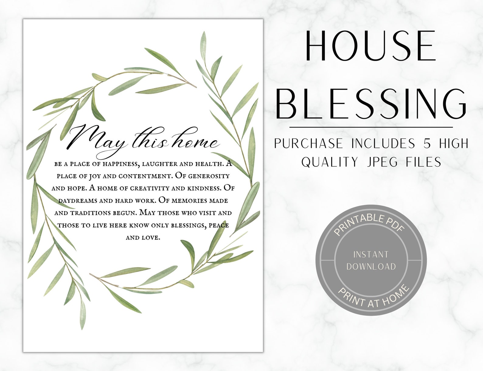 House Blessing House Warming Poem New Homeowners New Home - Etsy