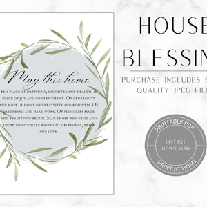 New House Blessing Gift Tags Housewarming Printable Bread - Etsy