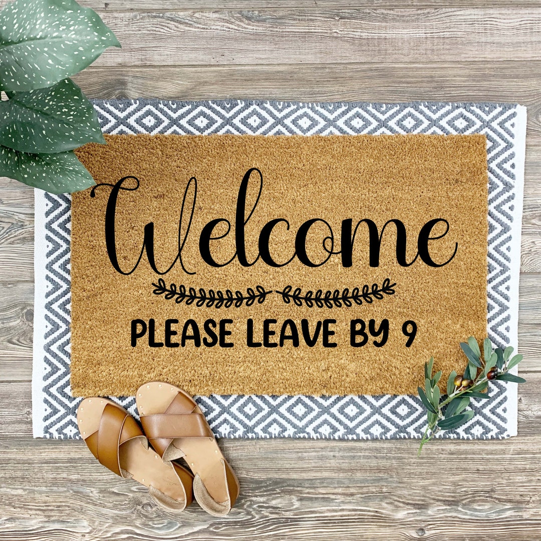 Welcome, Please Leave by 9 Doormat, Funny Doormat, Housewarming Gift ...