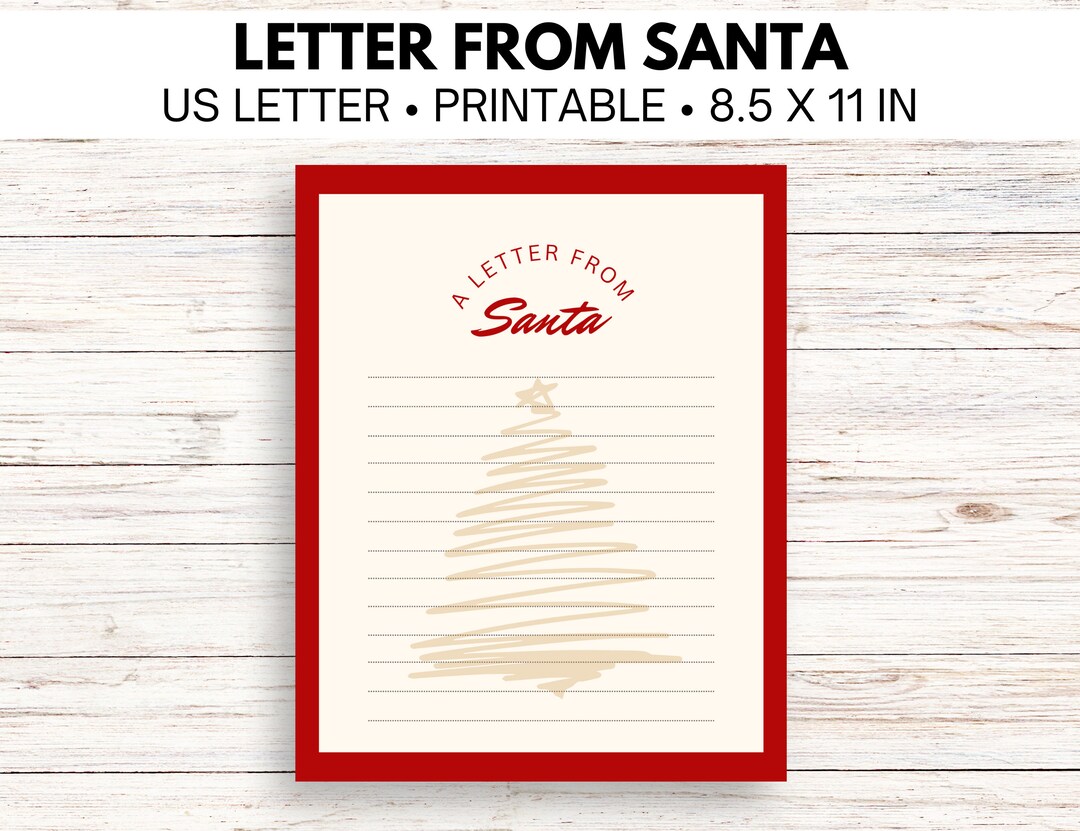 Letter From SANTA at Home Printable, Santa Letter, Santa Claus ...