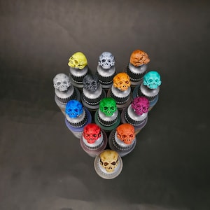 Speed Paint / Dropper Bottle Skull Topper STL - Etsy