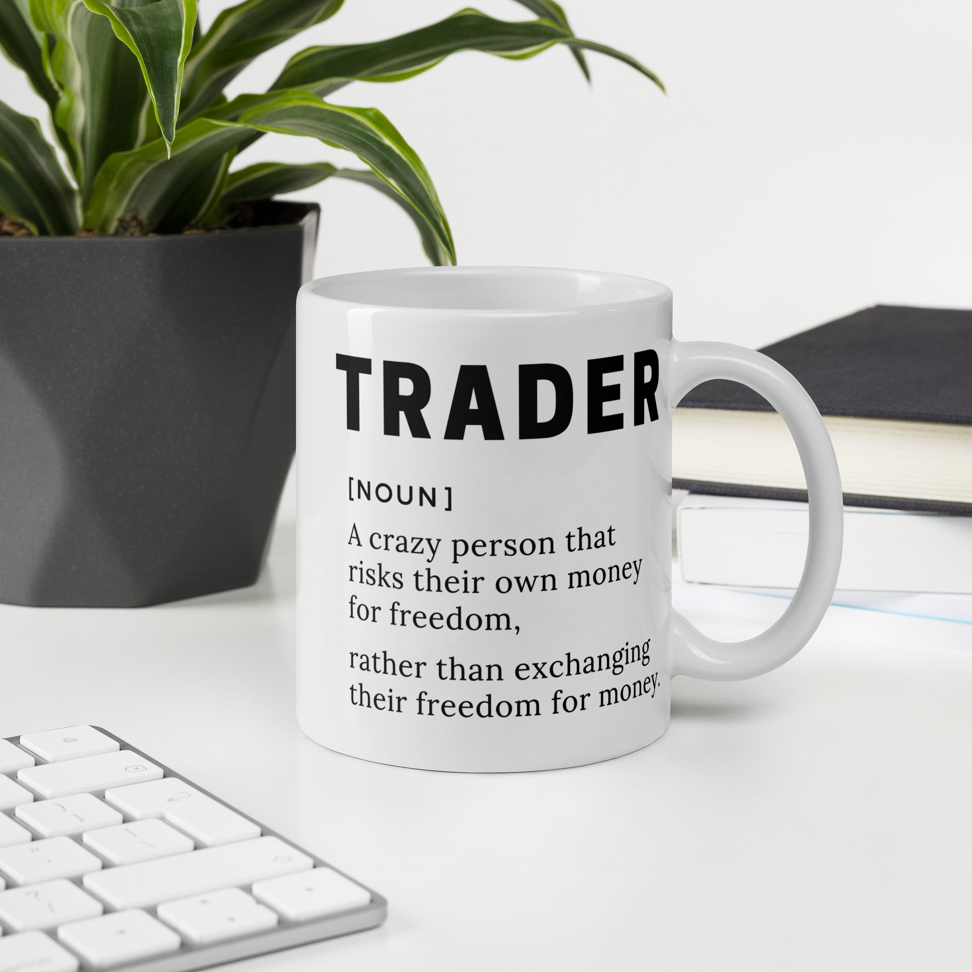 Trader Definition Mug Funny Finance Coffee Cup, Stock Market Gift, Day ...