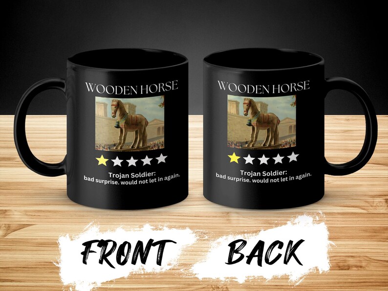 Trojan Horse One Star Review T-shirt: Funny Ancient Greece Meme - Tee ...