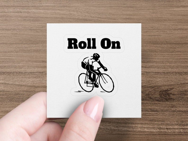 Retro Cyclist Sticker: Black and White Vintage Bike Decal - Etsy
