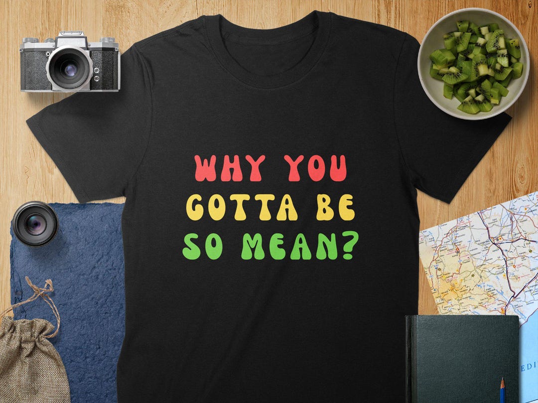 Why You Gotta Be so Mean? T-shirt, Sarcastic Unisex/women's Cotton Tee ...