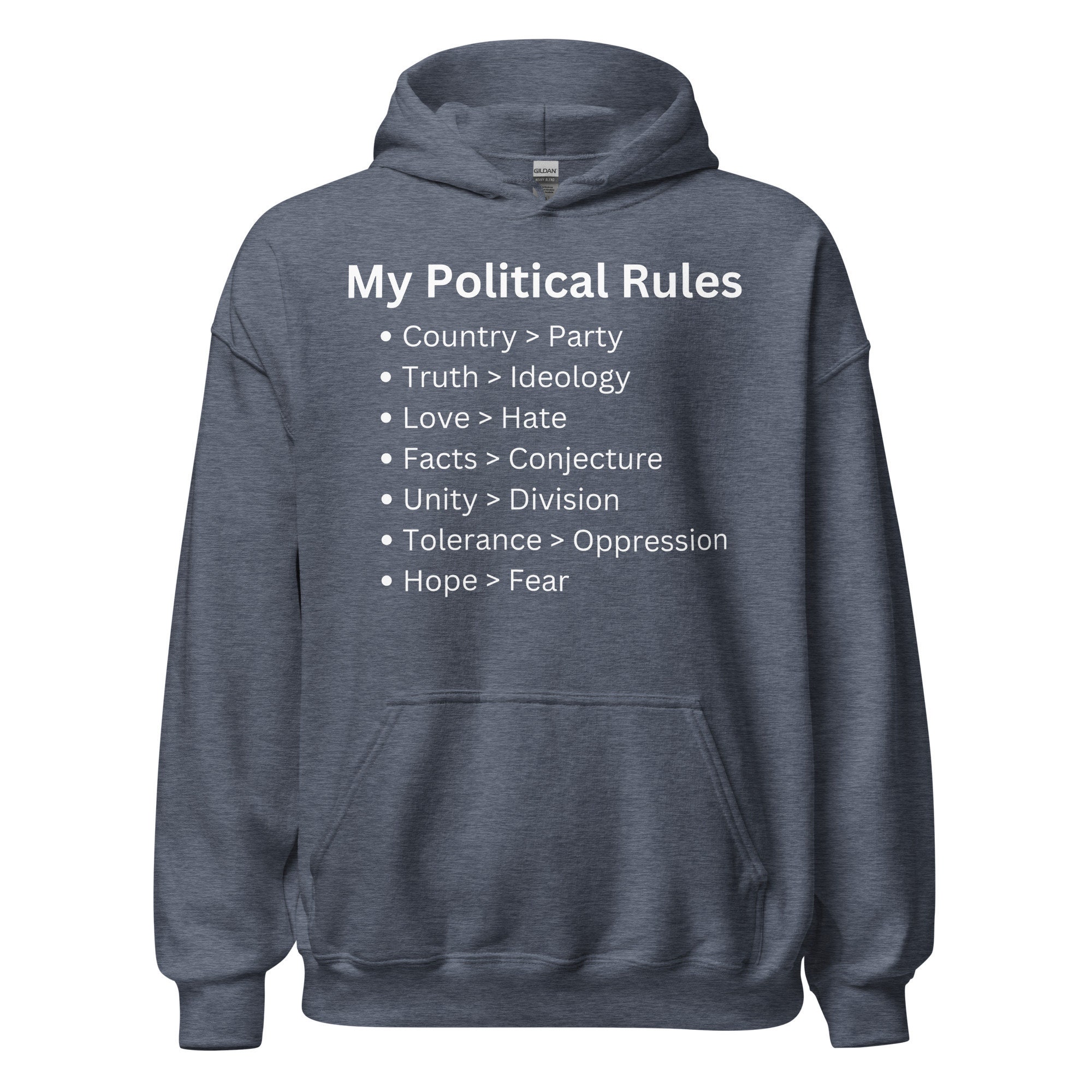 My Political Rules Unisex Hoodie - Showcase Your Political Savvy ...