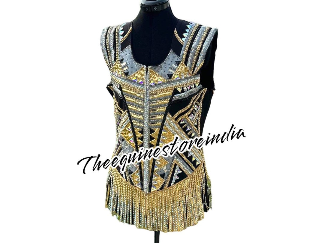 Bling Western Show Vest: Stretch Fabric, Glass Beads - Etsy